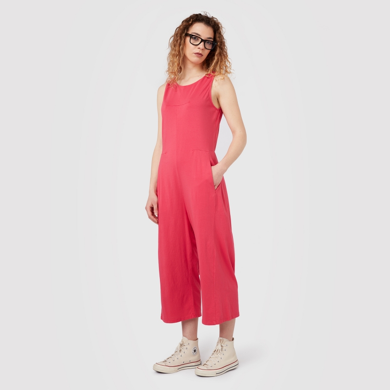 COTTON JERSEY SLEEVELESS JUMPSUIT